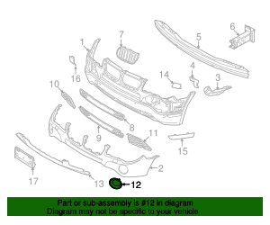 51113423789 - 2007-2010 BMW X3 Fog Lamp Bezel (51-11-3-423-789) | BMW ...