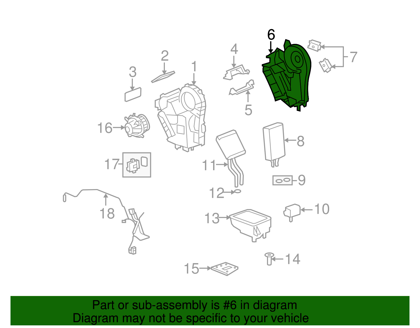 15920869 - Auxiliary Air Conditioning Evaporator and Blower Case 2007 ...