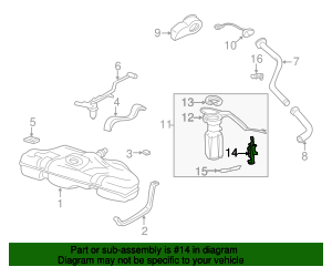 88966972 - Fuel Level Sensor Kit with Seal 2000-2005 GM ...