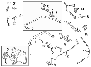 2011-2014 Porsche Cayenne Vent Hose 958-110-020-21 | OEM Parts Online