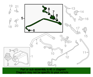 2011-2014 Porsche Cayenne Vent Hose 958-110-020-21 | OEM Parts Online