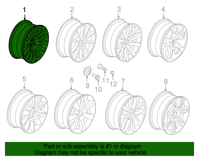 36116775407 - 2011-2016 BMW Wheel, Alloy (36-11-6-775-407) | BMW of ...
