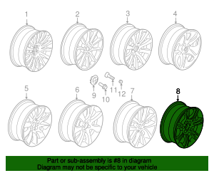 Genuine BMW 36-11-7-842-650 | 18" Style 350 M Double Spoke Light Alloy ...