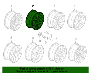 36116783522 - 2011-2019 BMW Wheel, Alloy (36-11-6-783-522) | BMW of ...