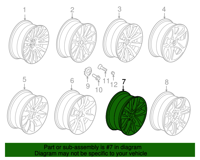 2011-2016 BMW Wheel, Alloy 36116794689 | OEM Parts Online