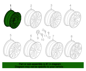 36-11-6-775-407 - Wheel Alloy - 2011-2016 BMW | BMWPartsHub