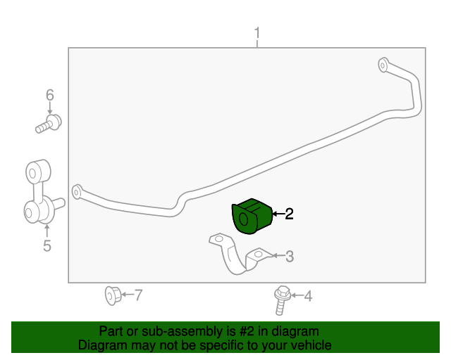 2010-2020 GM Rear Suspension Stabilizer Shaft Insulator 13281790 GM ...