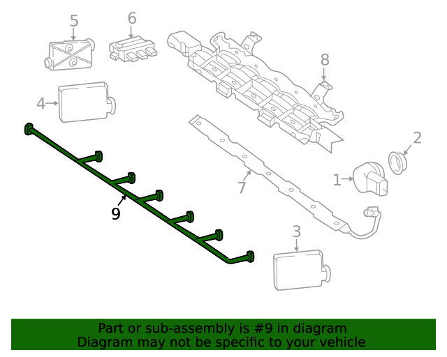 253-540-83-30 - Parking Aid System Wiring Harness 2020 Mercedes-Benz ...