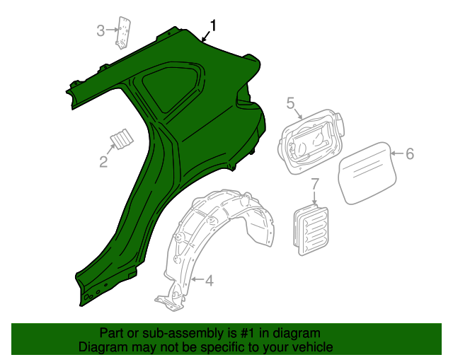 Genuine BMW 41-00-7-436-155 | Quarter Panel | FREE Shipping on Most ...