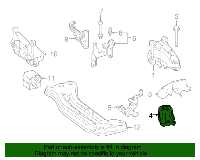 2017-2023 Mercedes-Benz Engine Mount 213-240-07-00 | AutoNationParts.com