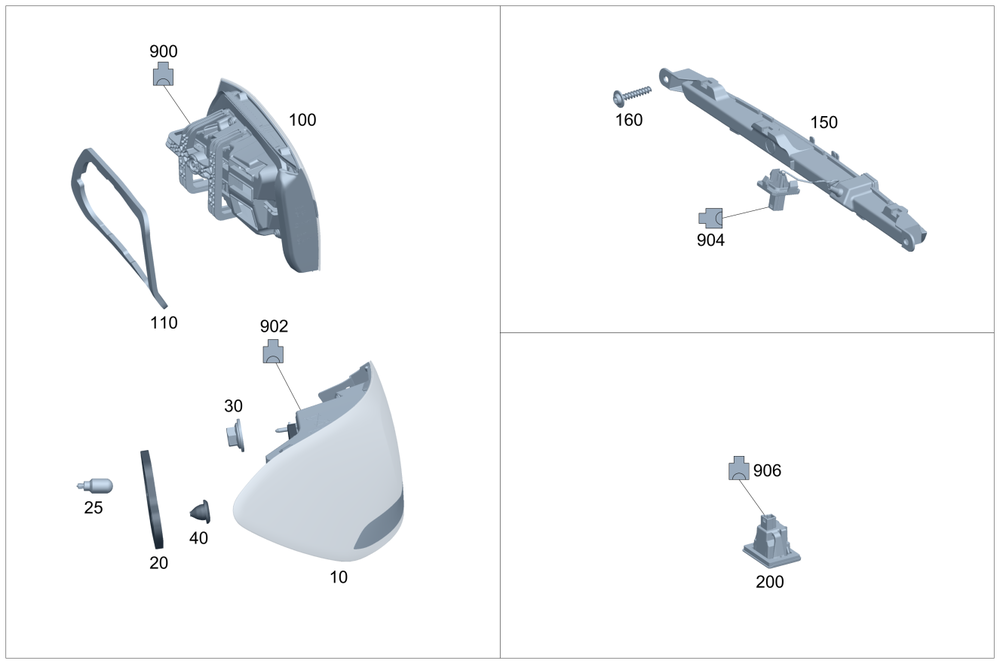 253-906-34-03 - Rear Lamp Combination 2016-2023 Mercedes-Benz ...