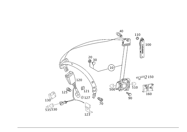 1994-2006 Mercedes-Benz Closure 211-860-36-69 | MB OEM Parts