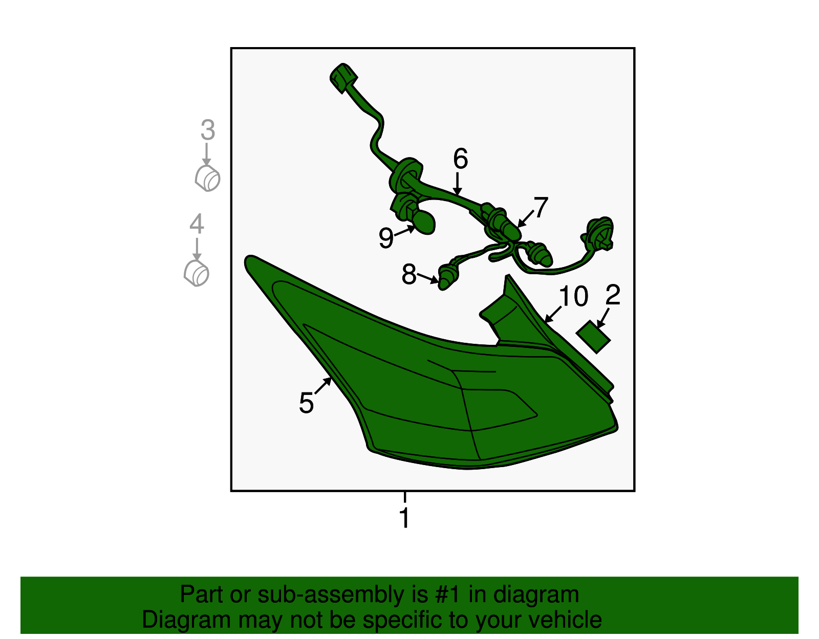2012-2014 Nissan Maxima Tail Lamp Assembly 26555-9DA0B | My Nissan Part