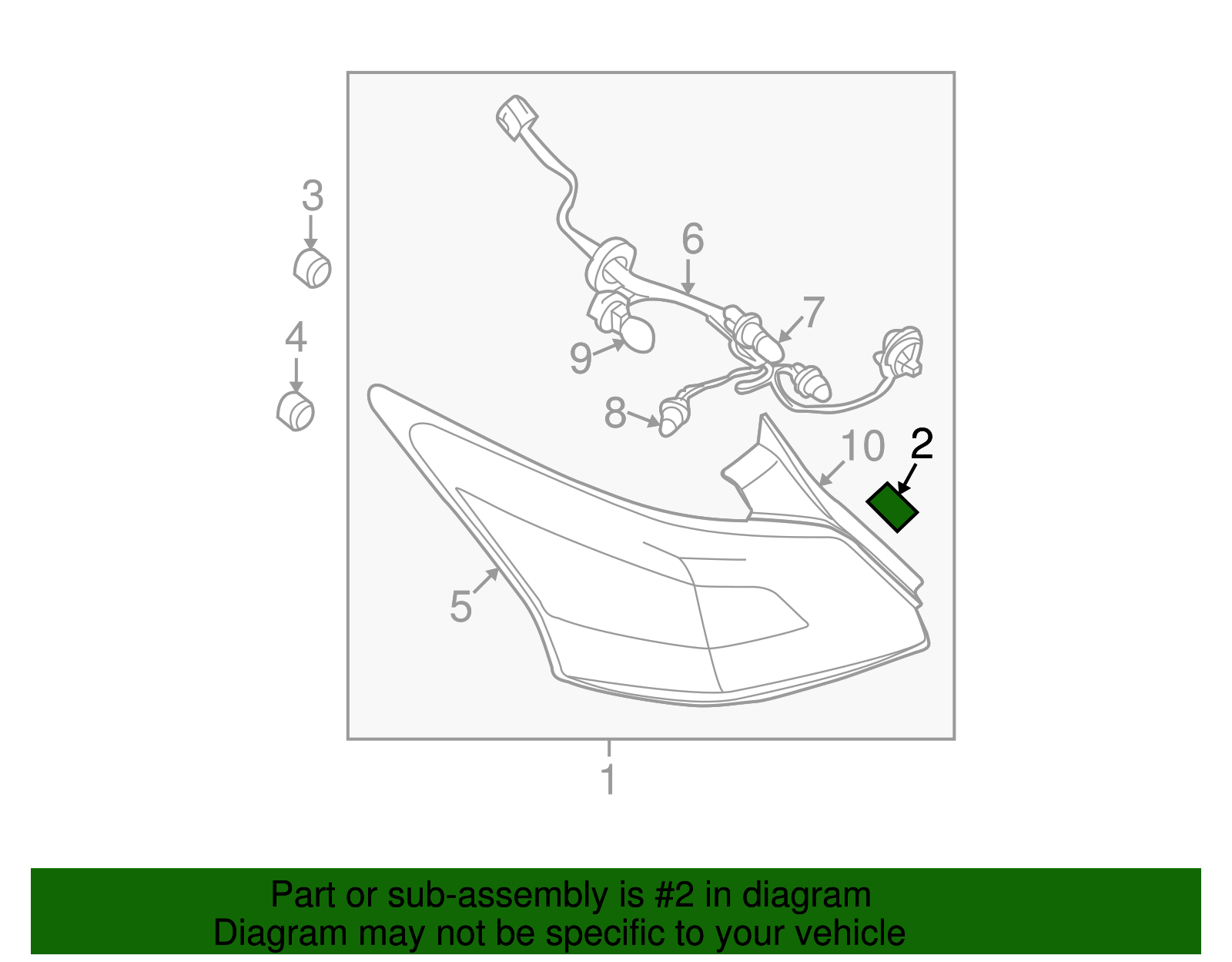 2009-2011 Nissan Maxima Tail Lamp Assembly Packing 26553-ED000 ...