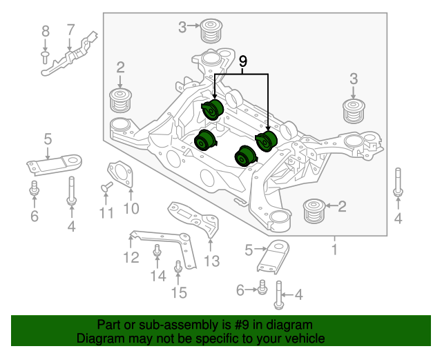 2016-2022 Volvo Mount Bushing 31367057 | TascaParts.com