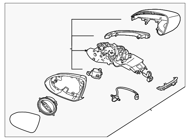 Genuine Mirror Assembly for 2022-2025 Genesis GV70 | Part# 87620-AR290 ...