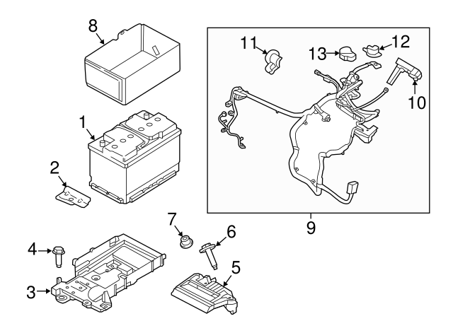 BXT-94RH7-730 - Vehicle Battery - 2015-2024 Ford | Eastgate Ford Parts ...