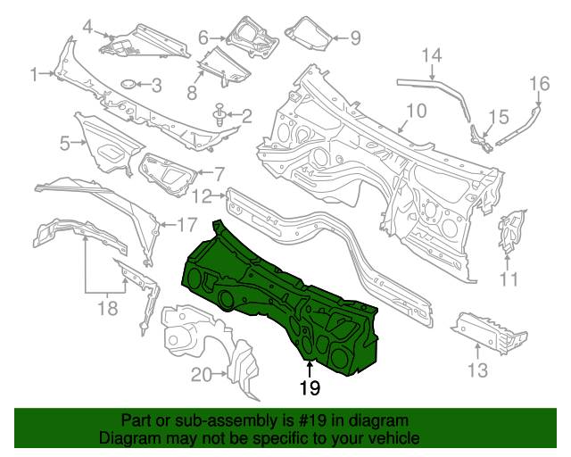 51487221965 - 2012-2020 BMW Engine Compartment Insulation (51-48-7-221 ...