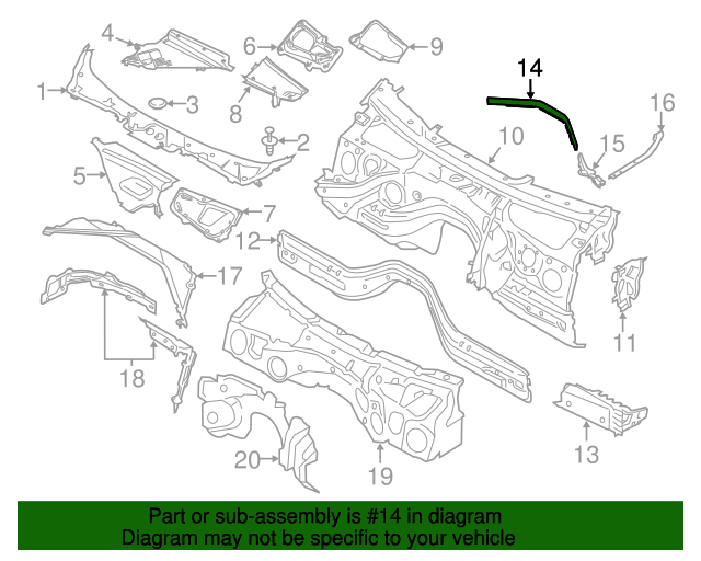 51-76-7-239-146 - Hood Seal 2012-2021 BMW | AutoNationParts.com