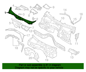 51717258177 - 2012-2019 BMW Cowl Grille (51-71-7-258-177) | BMW of ...