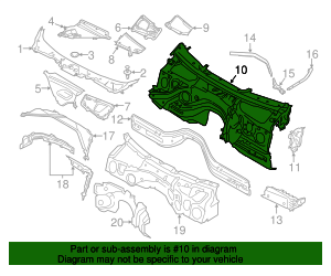 41-00-7-297-789 - Splash wall 2012-2020 BMW | AutoNation Parts