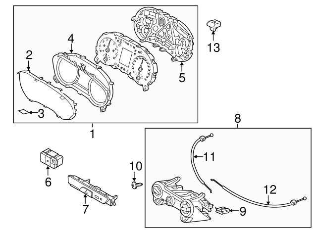 2018-2021 Kia Rio Control Cable 97258-H9100 | OEM Parts Online