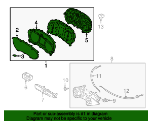 94011-H9030 - Cluster Assembly 2018-2019 Kia Rio | Kia.Parts Store