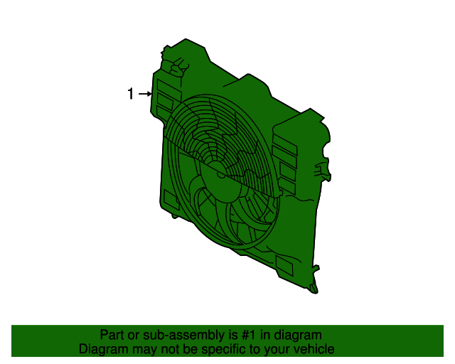 Genuine OEM Fan Assembly Part# LR020124 Fits 2010-2012 Land Rover Range ...
