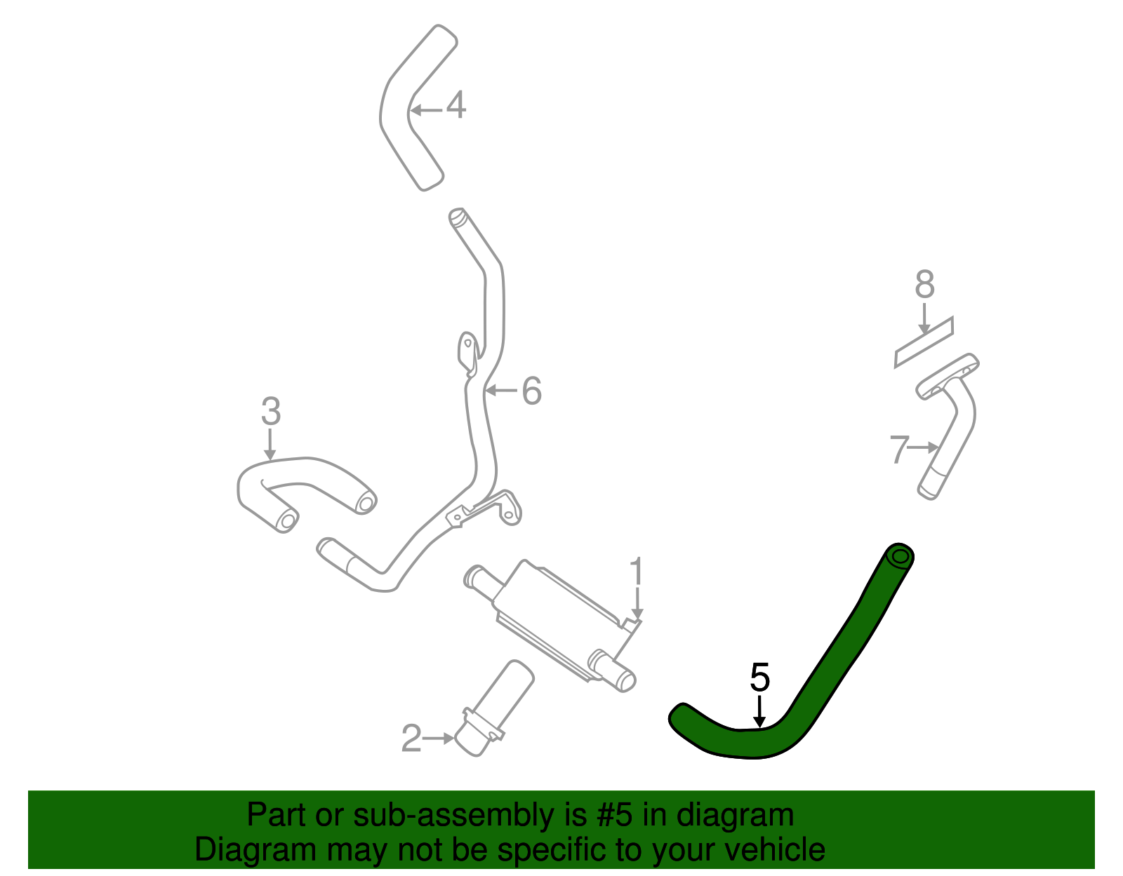 2012-2016 Nissan Water Hose 21306-1LU0A | Temecula Nissan Parts