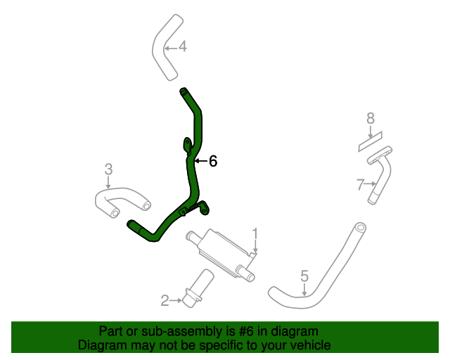 2012-2016 Nissan Water Pipe 14053-1LU1A | Nissan Parts Plus