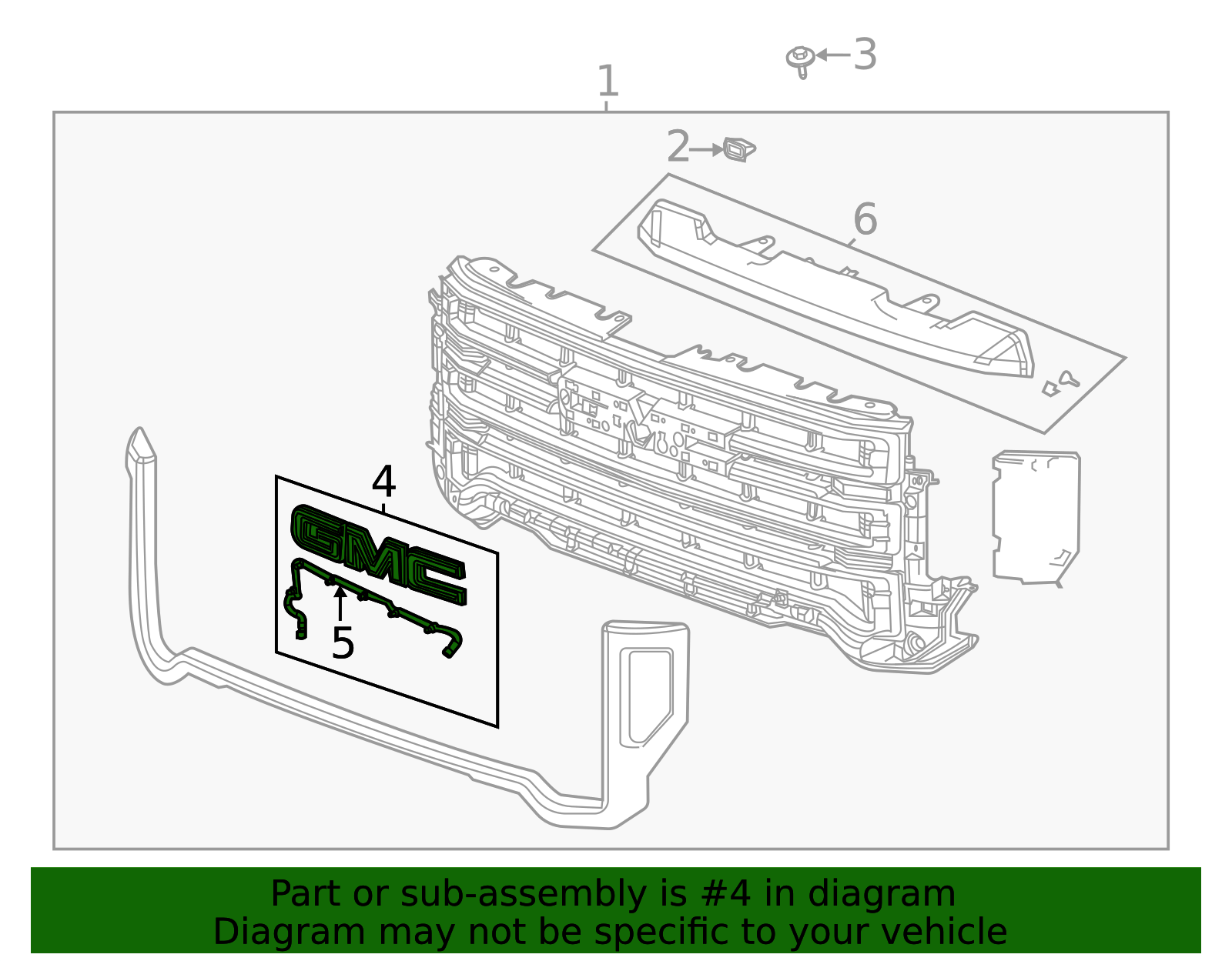 GM Parts | Illuminated Grille Emblem Red - (84222842) | GM Parts Store