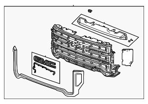2020-2023 GMC Black Front Grille 84656389 GM | GMPartsDirect.com