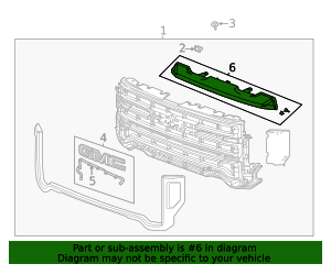 2020-2023 GMC F Molding Replaces Part Number 84686648 84774164 GM ...
