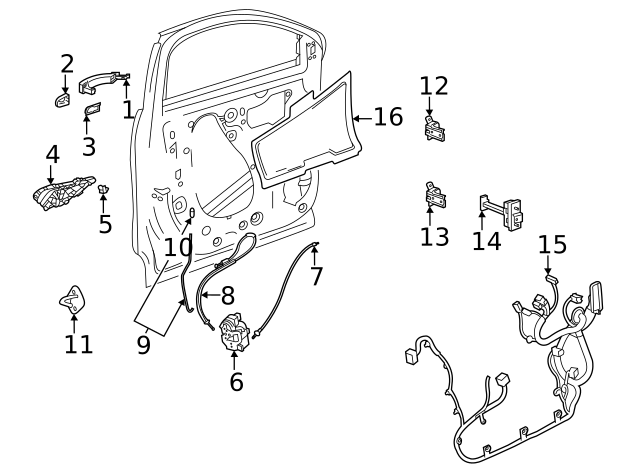 2020-2022 Buick Encore GX Front Driver Side Door Wiring Harness ...