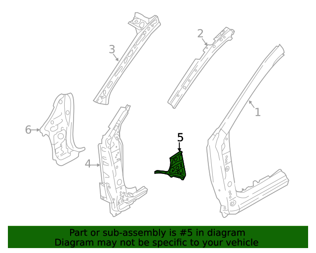 51453FL0309P - Pillar Reinforced - 2018-2021 Subaru Crosstrek | World ...