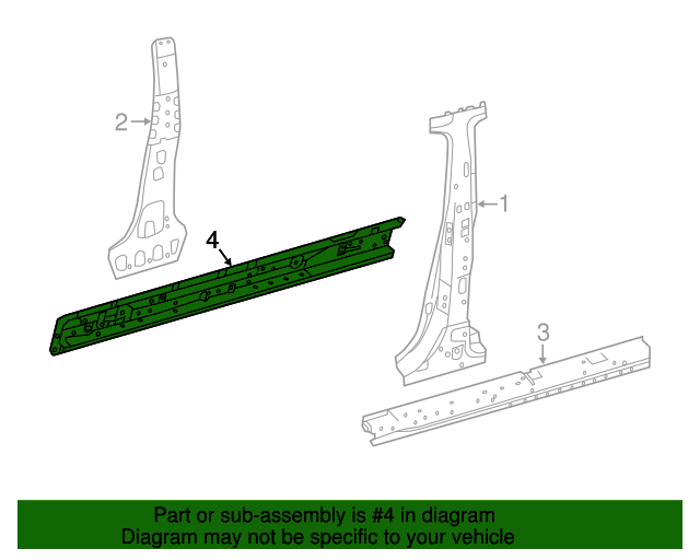 G6450-9HSMA - Inner Sill 2016-2017 Nissan | Nissan Parts & Accessories ...
