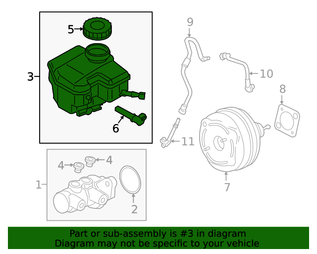 Genuine BMW 34-33-6-889-802 | Brake Master Cylinder Reservoir | FREE ...