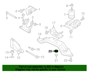 1993-2022 Subaru Trans Cross-Member Stopper 41022AE19A | TascaParts.com