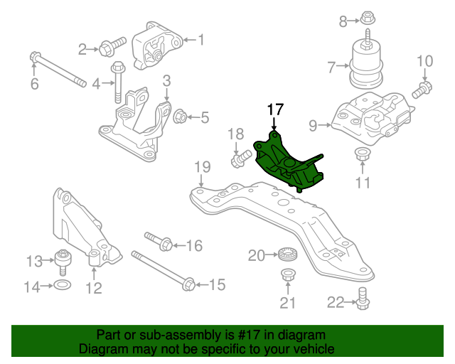 Genuine Trans Mount for 2015-2019 Subaru | Part# 41022AL04A | Subaru ...