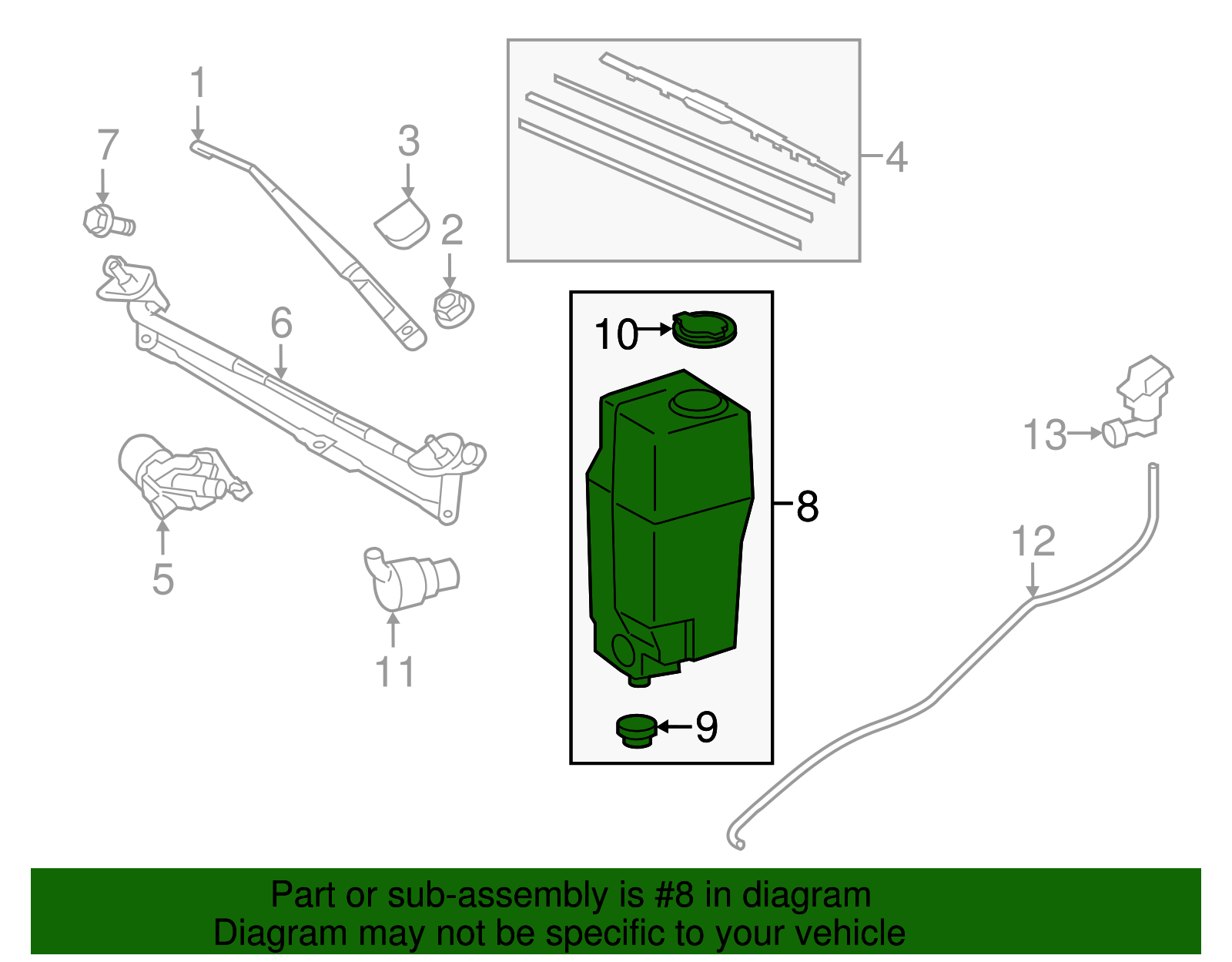 2015-2024 Toyota Tacoma Washer Fluid Reservoir 85315-04100 | OEM Parts ...