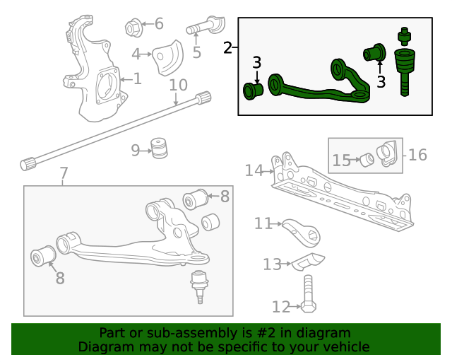 84735902 - Front Upper Control Arm 2020-2024 GM | AutoNation Parts