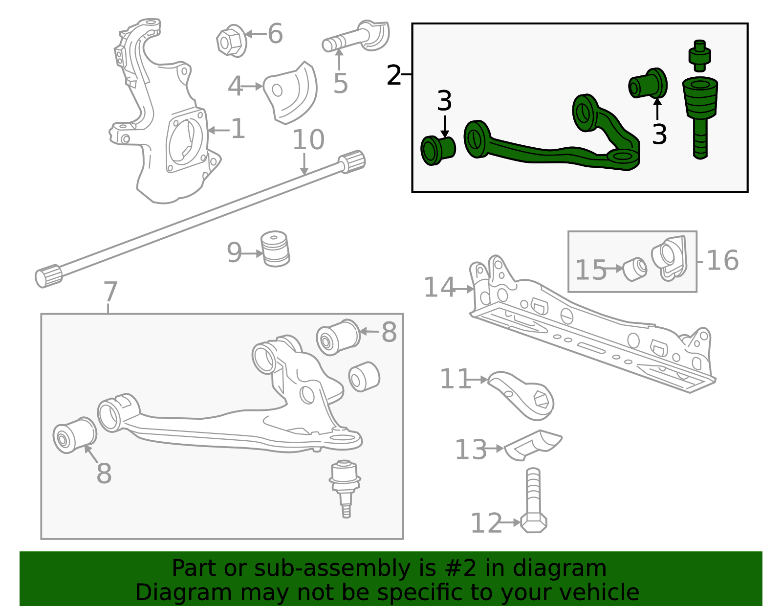 2020-2025 GM Upper Control Arm 84735902 GM | GMPartsDirect.com