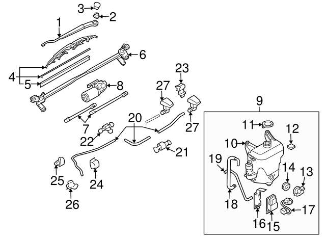 DC20-67-330 - Blade Assembly 2004-2011 Mazda RX-8 | AutoNationParts.com