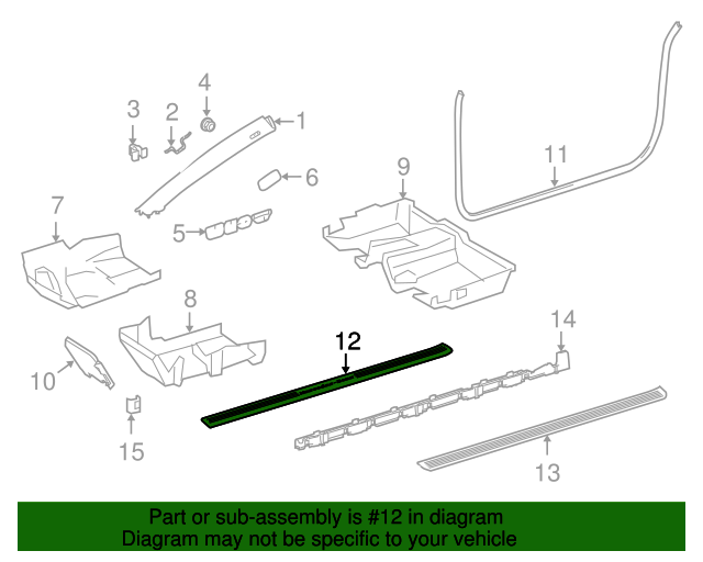2007-2014 Mercedes-Benz CL 600 Door Sill Plate 216-680-12-35 ...