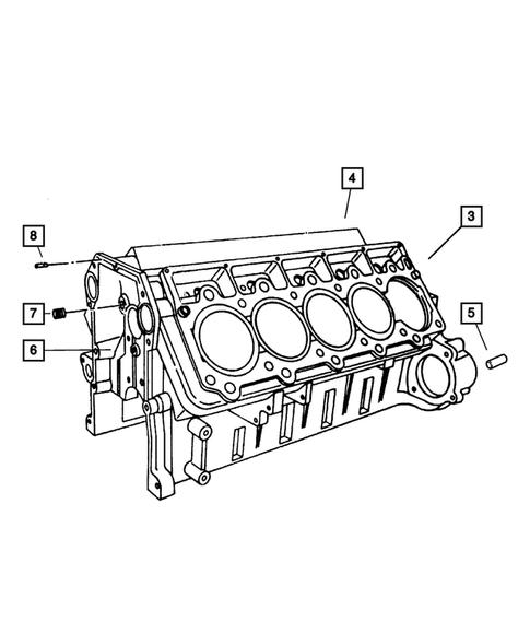 Cylinder Block for 2005 Dodge Ram 1500 | Mopar eStore