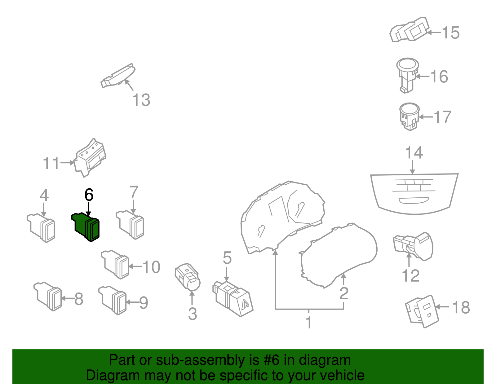 25134-5FA0A - Switch 2017-2023 Nissan | Nissan Parts & Accessories Online