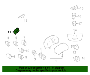 2014-2023 Nissan Instrument Light Rheostat 25273-4BA0A | My Nissan Part