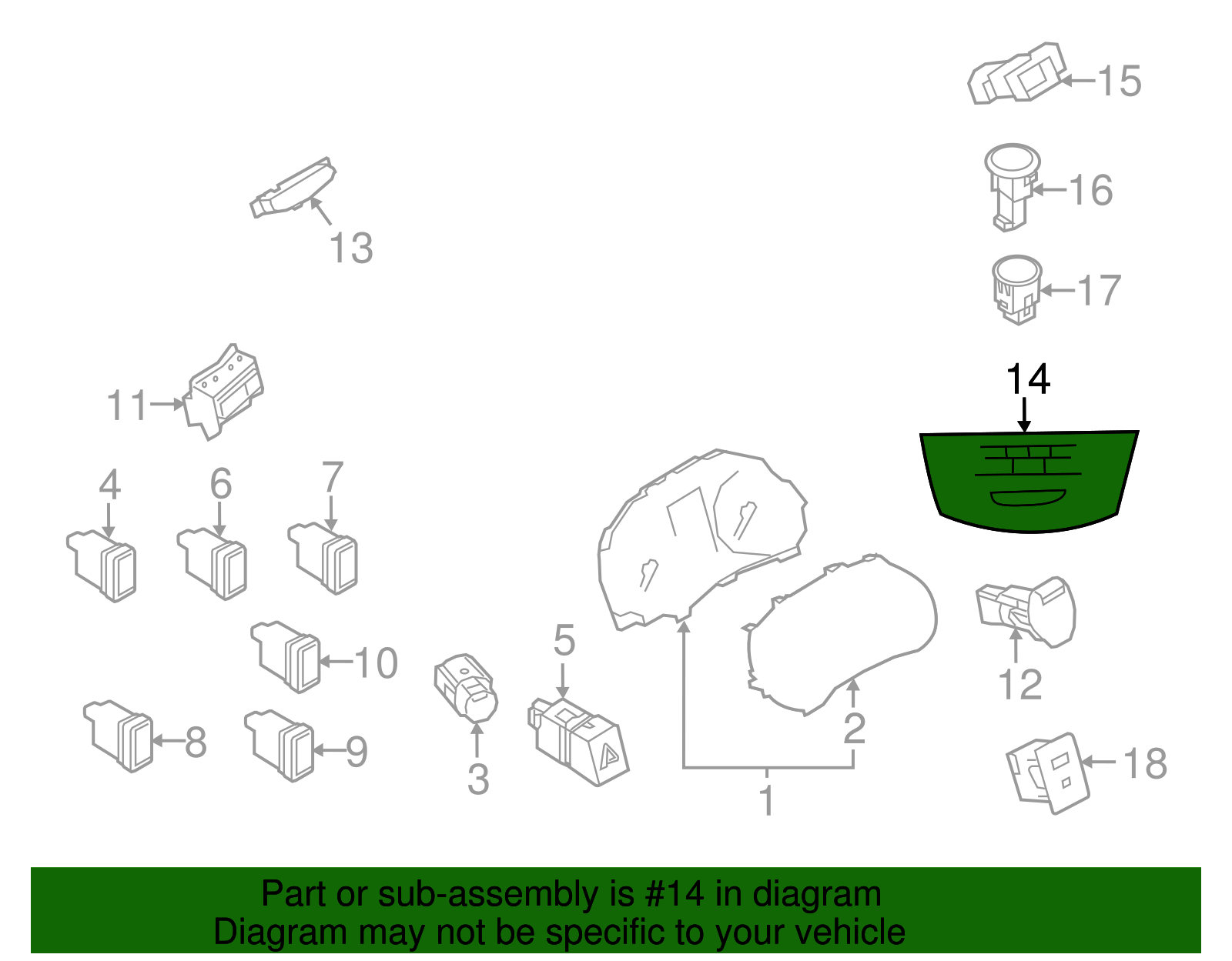 27500-7FA0A - Dash Control Unit 2017-2023 Nissan | Nissan Parts ...