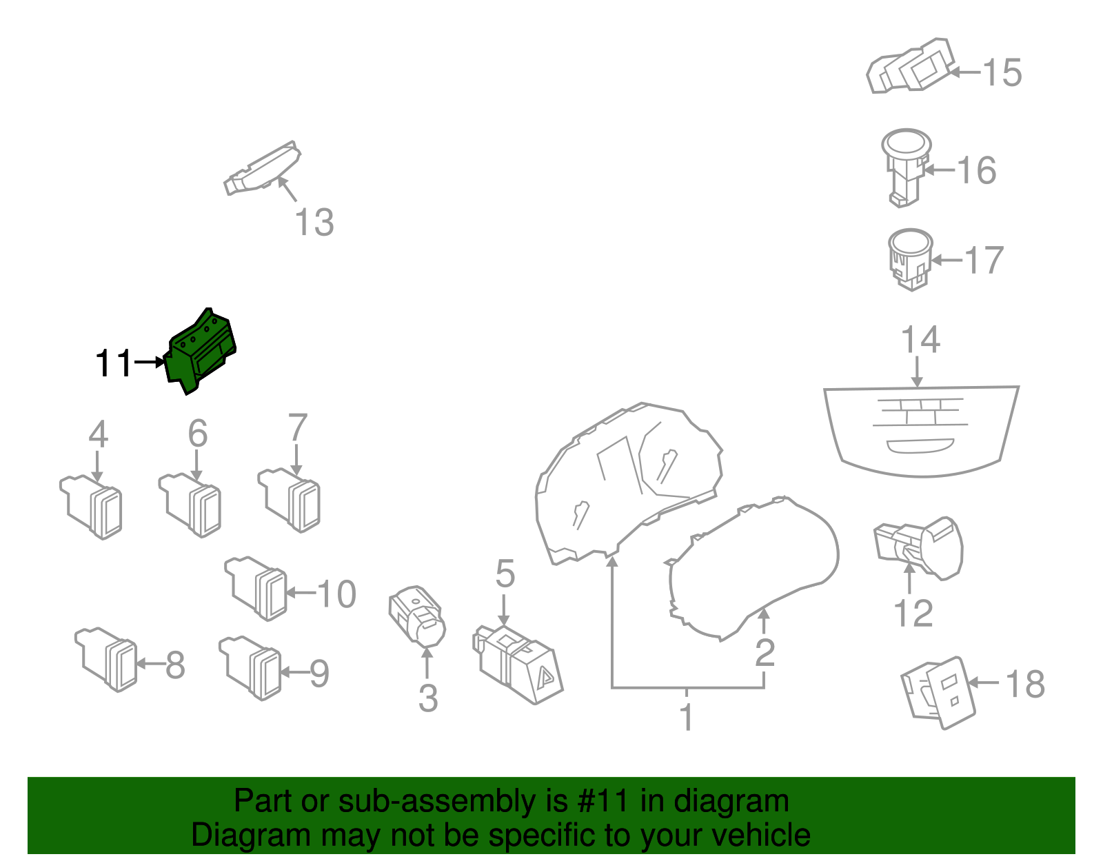 2014-2023 Nissan Instrument Light Rheostat 25273-4BA0A | Team Nissan Inc.
