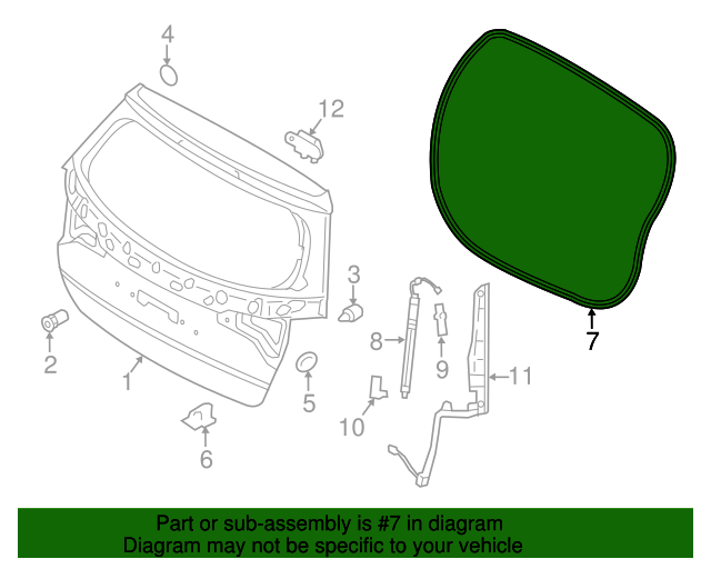 2014-2015 Kia Sorento Weatherstrip 87321-2P500 | TascaParts.com